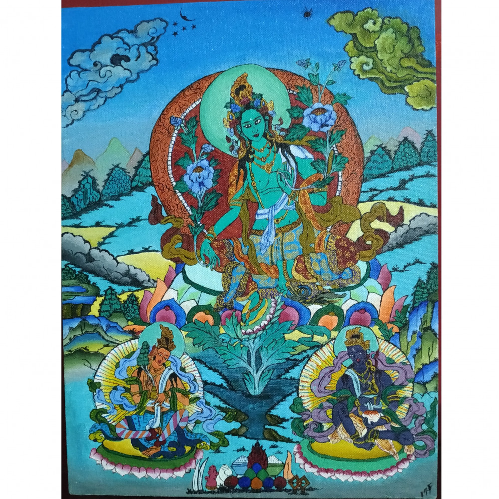 Green tara maa Painting