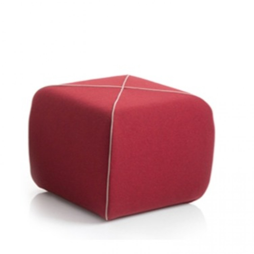 Buy Modern Puffy Seating Stool In Red Color - ApkaInterior