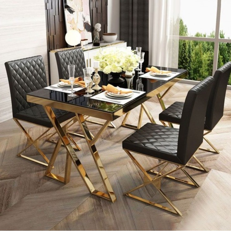 Buy Denver Modern Black Rectangle Glass Dining Table Top up to 60%off ...