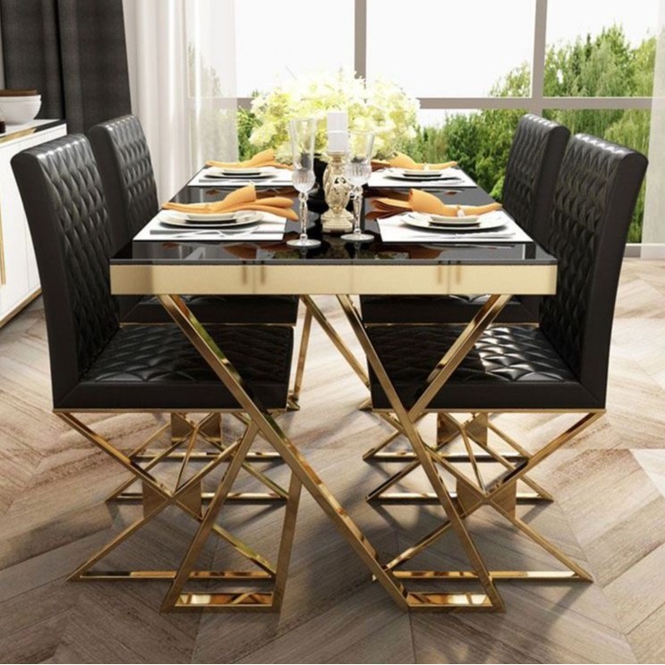 Buy Denver Modern Black Rectangle Glass Dining Table Top up to 60%off ...